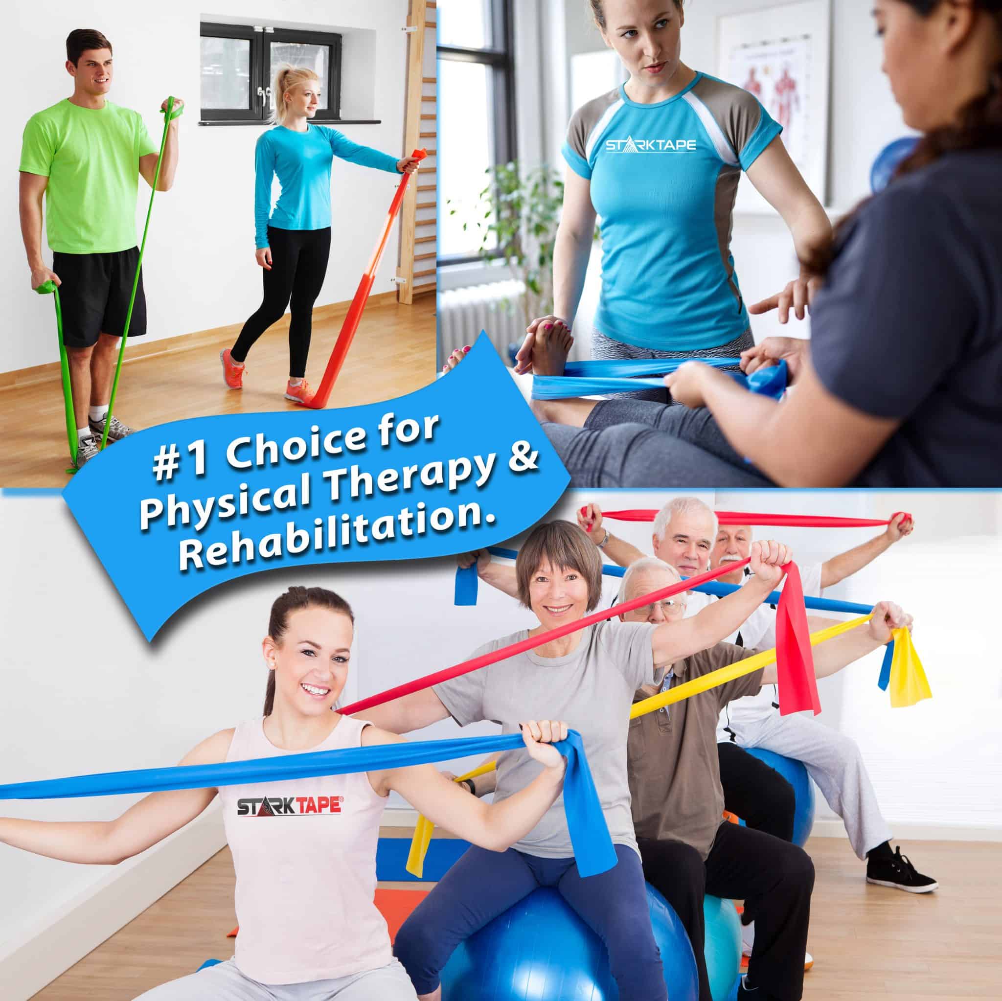 Physical Therapy Bands 8,16, 25 Yard Rolls. Latex-Free Resistance Band