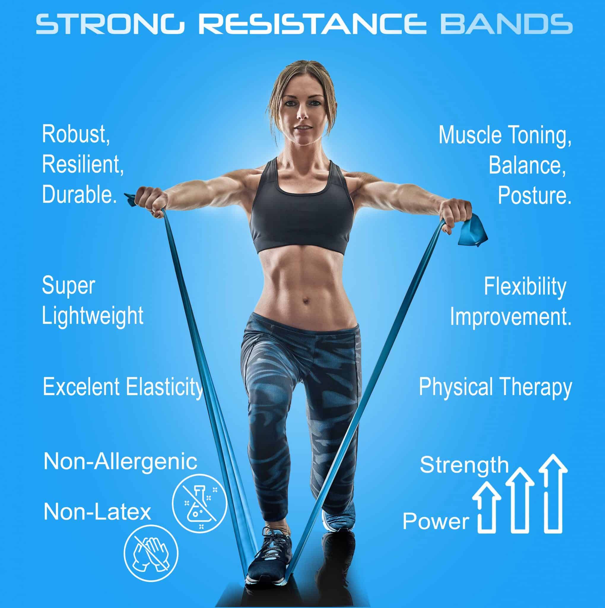 Physical Therapy Bands 8,16, 25 Yard Rolls. Latex-Free Resistance Band